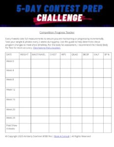 Competition Progress Tracker | Kimberly Doehnert